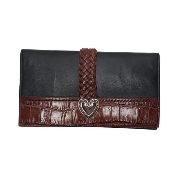 Brighton | Bags | Nwt Brighton Leather Heart Wallet With Braided ...